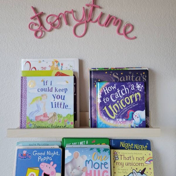 Storytime Wall Sign for Reading Corner Knitted Words / Bookworm / Knit ...