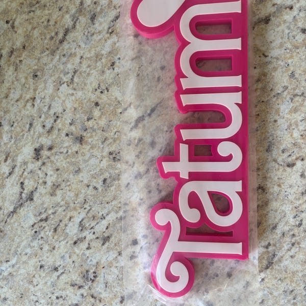 Personalized Doll Name Sign, Custom Name Plate, Girl Room Decor, Kids ...