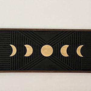 Sun and Moon Wood Frame Wall Art Boho Landscape Art Bedroom - Etsy