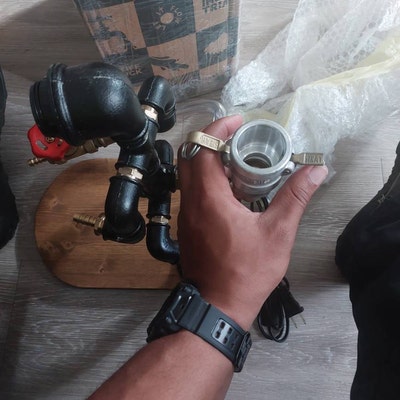 Father's Day Gift ,steampunk Fireman Pipe Robot Night Lamp, Liquor ...