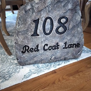 Address Stone Artificial With House Number and Address, Text or Name ...
