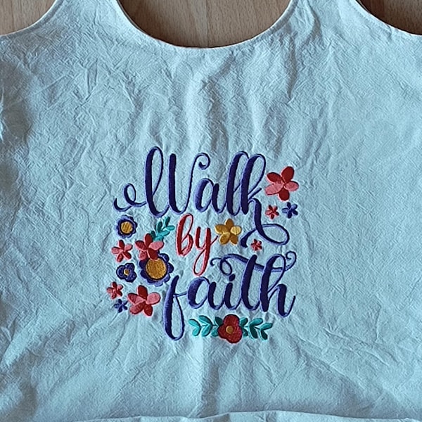 Walk by Faith - Machine Embroidery Design - 4x4 5x7 6x10 Sizes Included ...