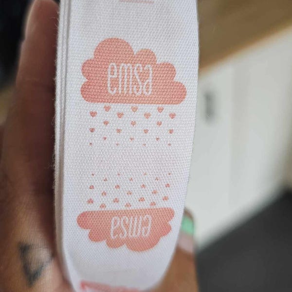 500 Pcs Custom Cotton Logo Labels/brand Labels for Handmade Items ...