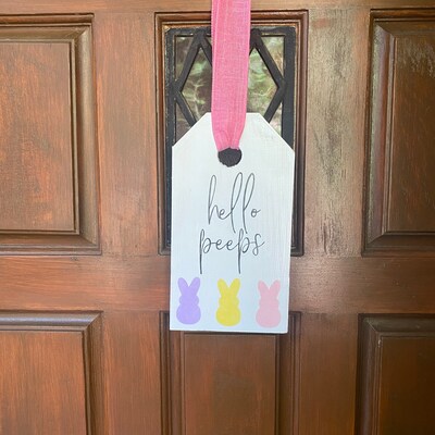 Hello Peeps Sign. Easter Decorations. Easter Decor Easter - Etsy