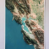 Cumbria County, England - Shaded Relief Map - Natural Topography - Etsy