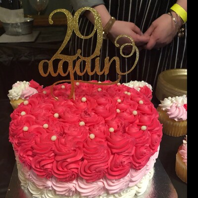 29 Again Cake Topper, Cake Decoration, Glitter, Party Decor, Custom ...