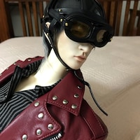 BJD HID ID75 SD17 Preorder Faux Leather Jacket/ PU Slim Pants/ Tank Top ...