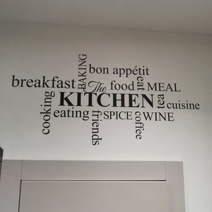 Kitchen Wall Art Word Art, Kitchen Wall Decor, Kitchen Wall Sticker ...