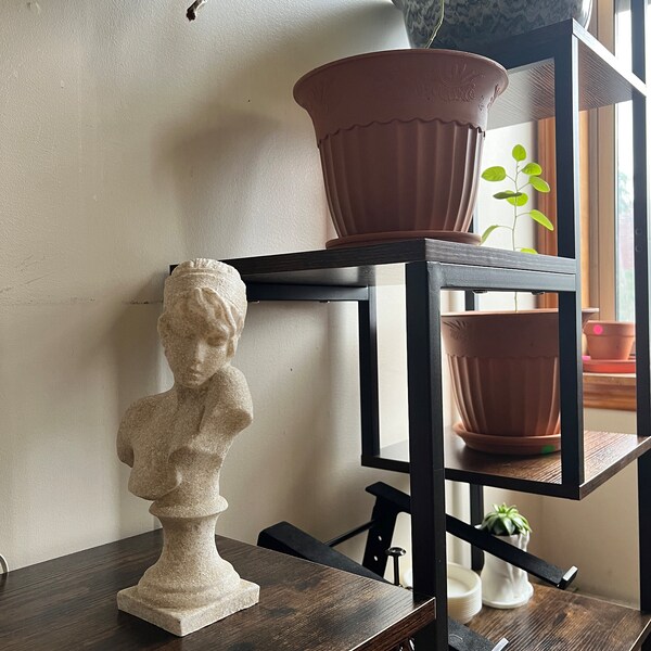 Organic Modern, Rustic Ceramic Vessel , Large White Pot Aged Coffee ...
