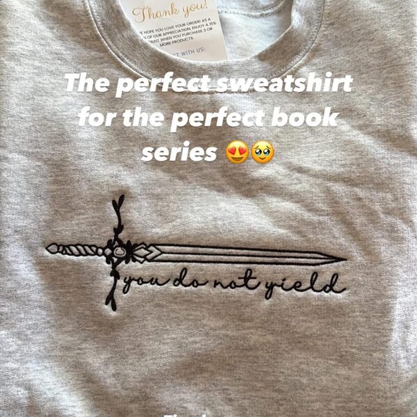You Do Not Yield Sword Embroidery Design: Bookish Fantasy Pattern (3 ...