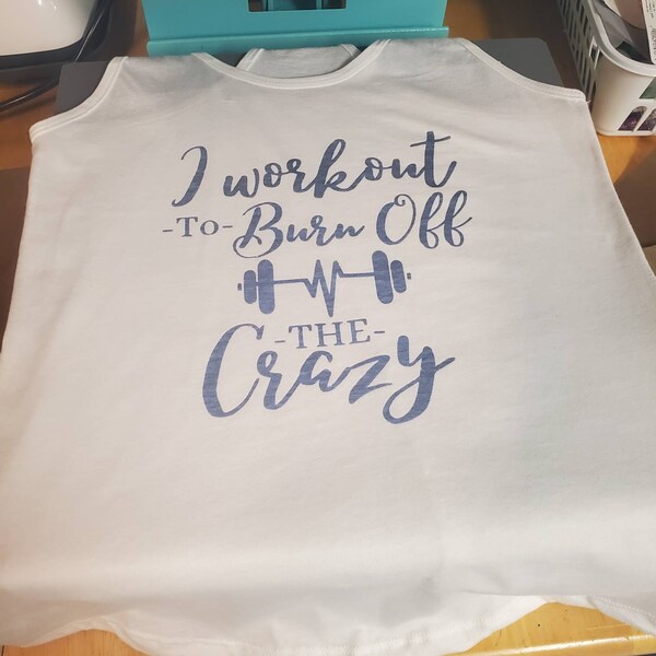 I Workout to Burn off the Crazy SVG, Gym SVG, Svg Files for Cricut - Etsy