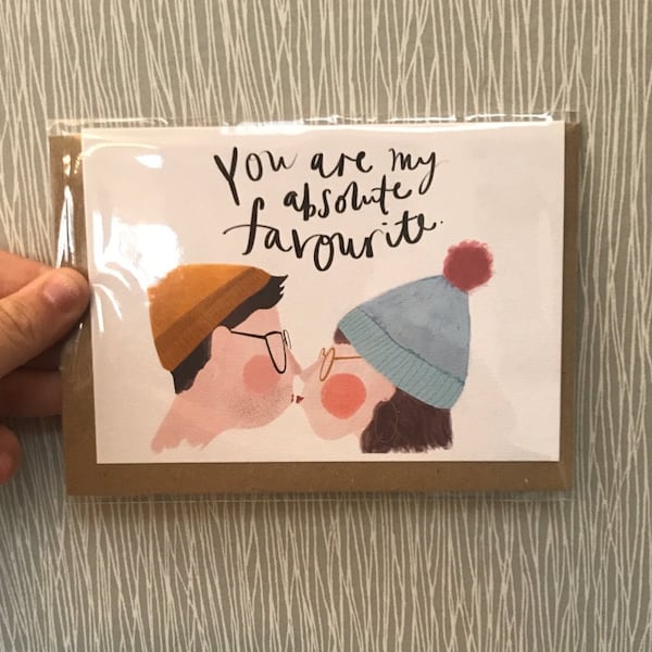 You Are My Favourite Quirky Love Card for Valentines Day Card Love Card ...
