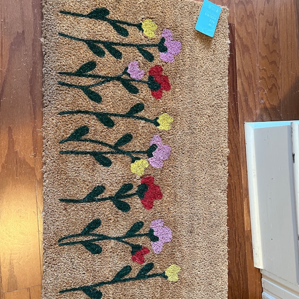 Colorful Wildflower Doormat | Cute Floral Front Doormat | Spring ...