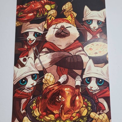 Meowscular Chef 11x17 Print Monster Hunter World Palico Fan Art - Etsy