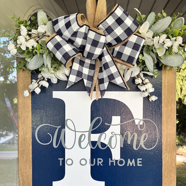 Front Door Decor | Welcome Sign | Last Name | Personalized | Front Door ...