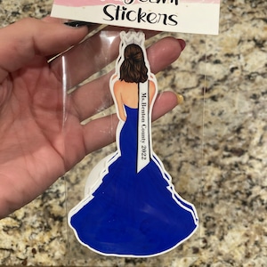 Personalized Pageant Girl Portrait Sticker Pageant Gifts Pageant ...