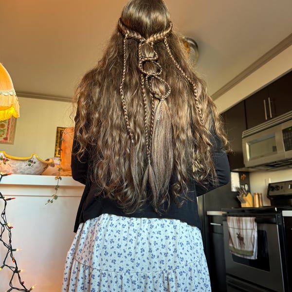 Renaissance Hair Extension • Clip in • Princess Braid • Wedding ...
