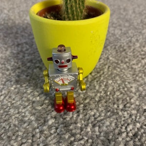 Mini 2 Vintage Retro Robots Figure - Etsy
