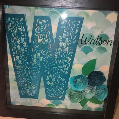 Monogram Letter W Svg Cut File, Botanical Alphabet Lasecut Template ...