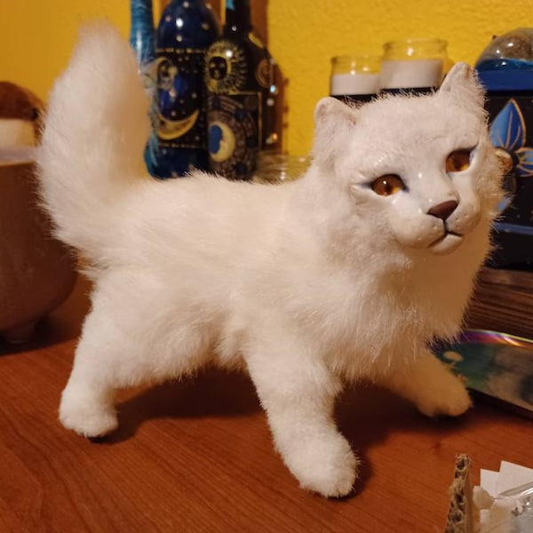 Realistic Bengal Cat Plush: Life-size Faux Fur Figurine (handmade) TO ...