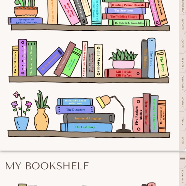 Digital Reading Journal, Digital Book Tracker for Goodnotes, iPad ...