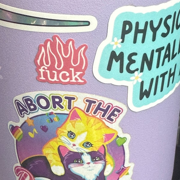 Small Pink No Mini Stickers Waterproof Waterbottle Stickers Tiny ...