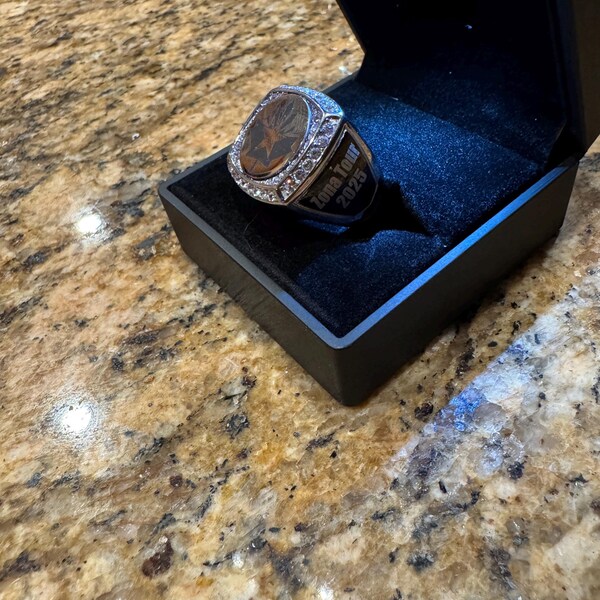 Personalized XL Trophy Championship Ring - MVP Ring, Coach's Ring, Hall ...