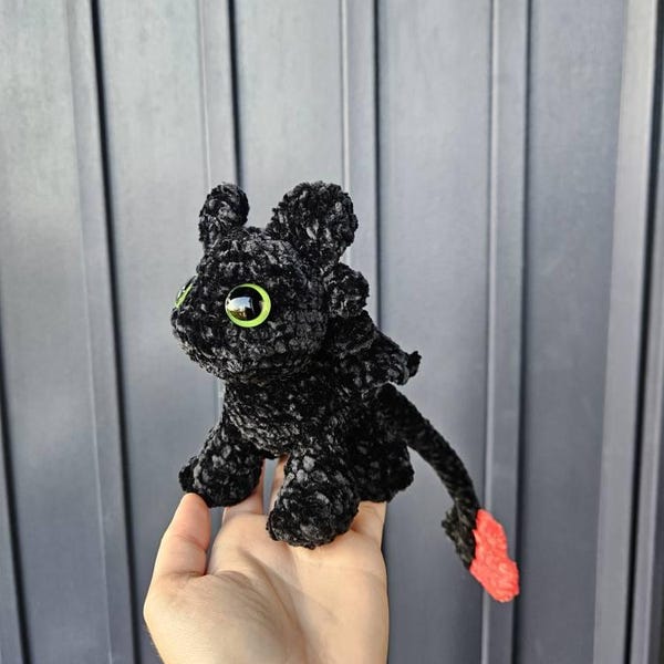 Eclipse the Baby Fury Dragon PDF Crochet Pattern - Etsy