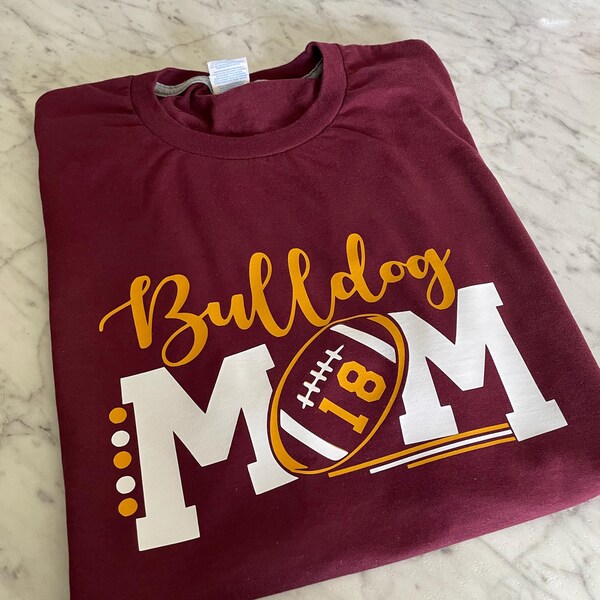 Bulldog Mom Football - .svg .png .pdf .eps .dxf - Instant Download ...