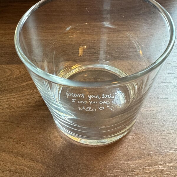 Personalized Handwriting Whiskey Glass Engrave Your Handwritten Message ...