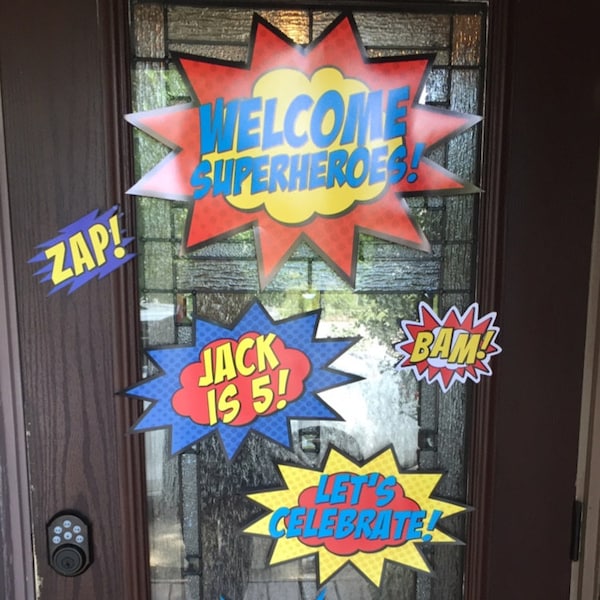 Superhero Custom Signs • 11x17 or 18x24 or Larger • Printable - Etsy