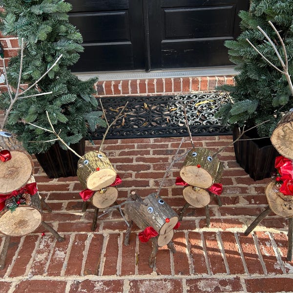 Rustic Christmas Centerpiece, Yule Log Candle Riser - Etsy