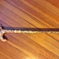 VIP Ram Walking Stick Walking Cane Wood Cane Hand Carved Hiking Stick ...