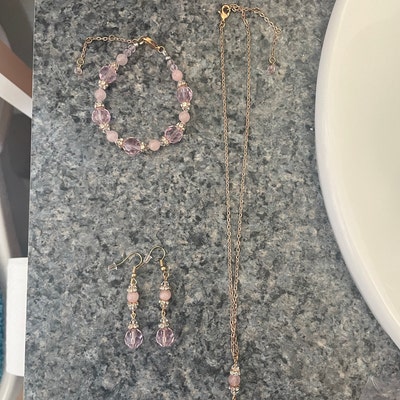 Light Pink Blush Dusky Powder Rose Swarovski Pearls Crystals - Etsy