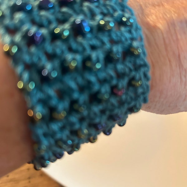 DIY Boho Style Bead Crochet Wrap Bracelet Pattern; Photo- Tutorial ...