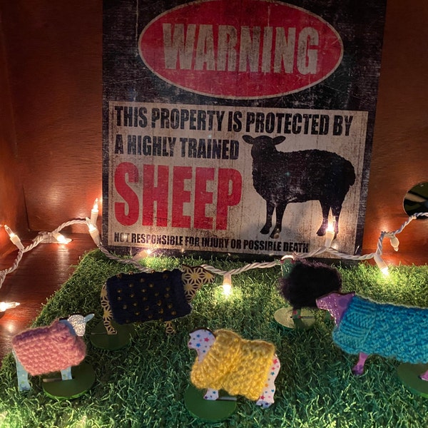 Sheep Sign Funny Sheep Sign Sheep Warning Sign Sheep Decor Barn Sign ...