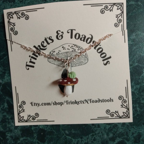 Tiny Green Frog Pond Bottle Pendant Necklace - Etsy