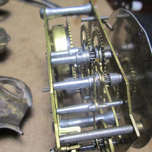 Manual Wind 8 Day Clock Movement Hands & Winders Mantle 13 Drop ...