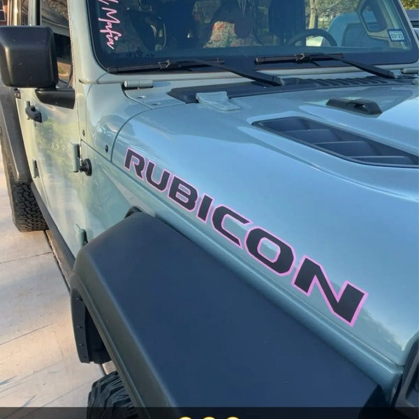 Fits 2019-2025 Jeep Rubicon JL/JT/JK Hood Letters Vinyl Graphics - Etsy