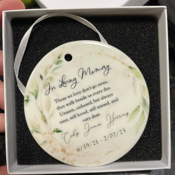 Personalized Memorial Christmas Ornament - Custom in Loving Memory ...