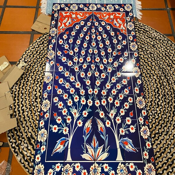 Handmade Tile Mural, Bath Tiles , Tile Mural, Ceramic Tiles, Home Decor, Backsplash, Wall Art ...