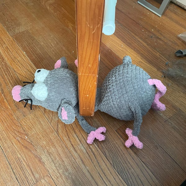 Crochet DOOR STOP Pattern, PDF Rat Door Stop, Crochet Rat, English Door ...