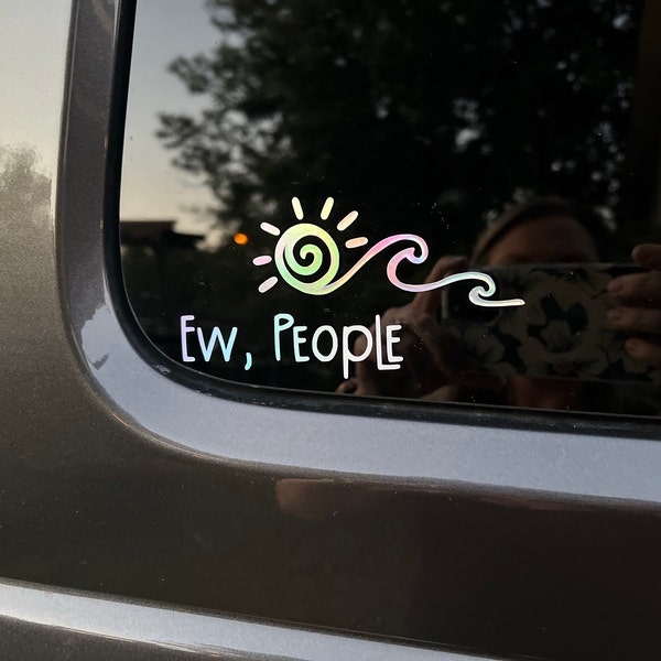 Ocean Decal Sun Decal Wave and Sun Decal Beach Decal Wave Sticker Car ...