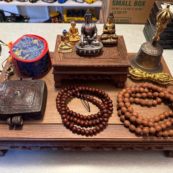 Buddhist Tabletop Meditation Altar Solid Wood Tibetan Buddhist Prayer ...