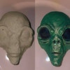 Detailed Alien Head Plastic Mold or Silicone Mold, Bath Bomb Mold, Soap ...