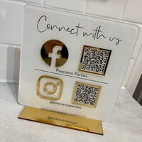 Mini QR Display Sign - Etsy