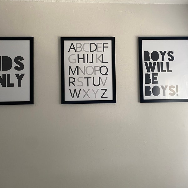 Kids Building Blocks Prints, Bedroom Posters, Block Posters, Block ...