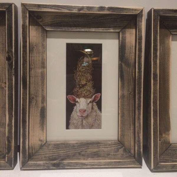Distressed Farmhouse Stacked Frame, 8x10 Frame, Rustic Picture Frame ...