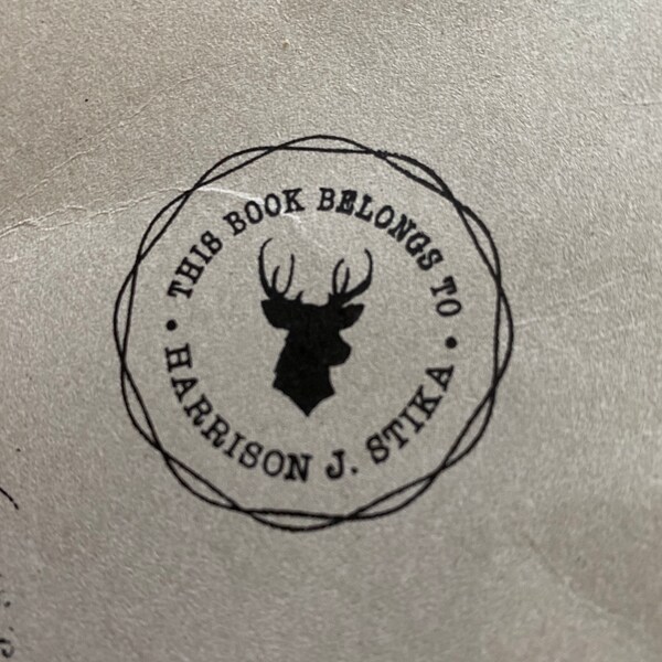 Library Stamp #15 - Wooden or Self-inking - Calligraphy - Bookplate ...