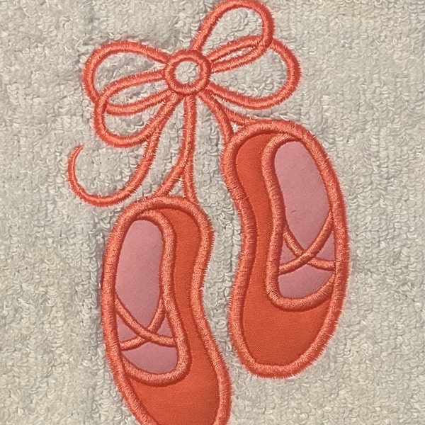Ballet Shoes Applique Embroidery Design. Ballet Slippers Embroidery ...